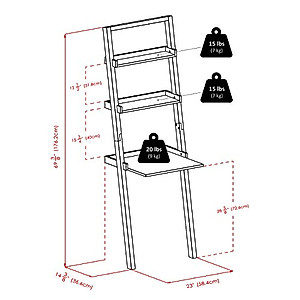 Winsome Bellamy, Black, 22.99 x 19.69 x 69.36
