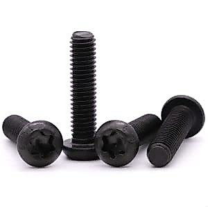 M6-1.0 x 35mm Button Head Torx Drive Machine Screws Bolts, Black Oxide Finish, 10.9 Grade Alloy Steel, Full Thread Coverage UNC, Pack of 30