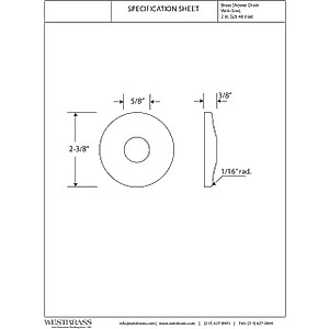 Westbrass R128-2-26 1/2" (5/8" OD) Sure Grip Low Pattern Flange for Copper Pipe (2-Pack), 1-Pack, Polished Chrome