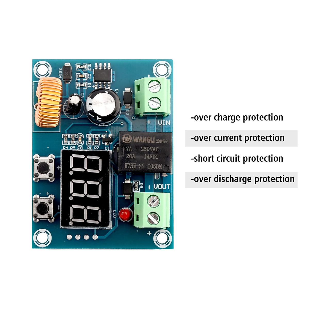 FORIOT 2Pcs XH-M609 Voltage Protection Digital Display Switch Module DC 12V-36V Low Voltage Disconnect Protection Over Discharge Protection Module