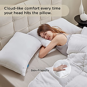 BEDSURE Pillows Queen Size Set of 2 - Queen Pillows 2 Pack Down Alternative Hotel Quality Bed Pillows for Sleeping Soft and Supportive Pillows for Side and Back Sleepers