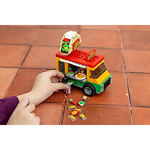 Brick Loot Taco Truck Toy Building Block Set with Spinning Street Sign, for Adults & Kids Age 6+, 100% Compatible with Lego and Other Major Brands, Custom-Designed Toy Building Set Model, 185 Pieces