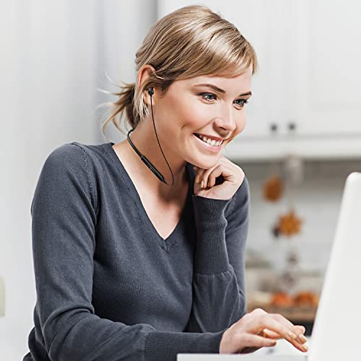 LITOSSA Neckband Bluetooth Headphones,Bluetooth Headphones with with Magnetic ON/Off, Bluetooth 5.3 280H Standby Neckband Running Wireless Headphones for Sports,Black