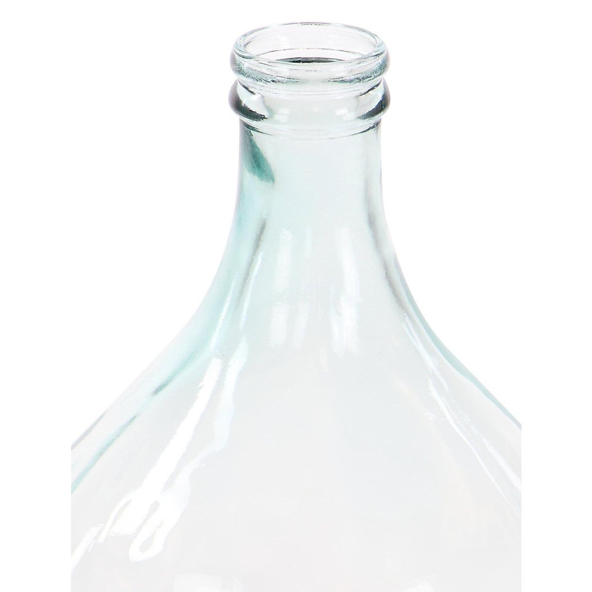 Deco 79 Recycled Glass Handmade Decorative Vase Spanish Bottle Centerpiece Vase, Flower Vase for Home Decoration 11" x 11" x 17", Blue