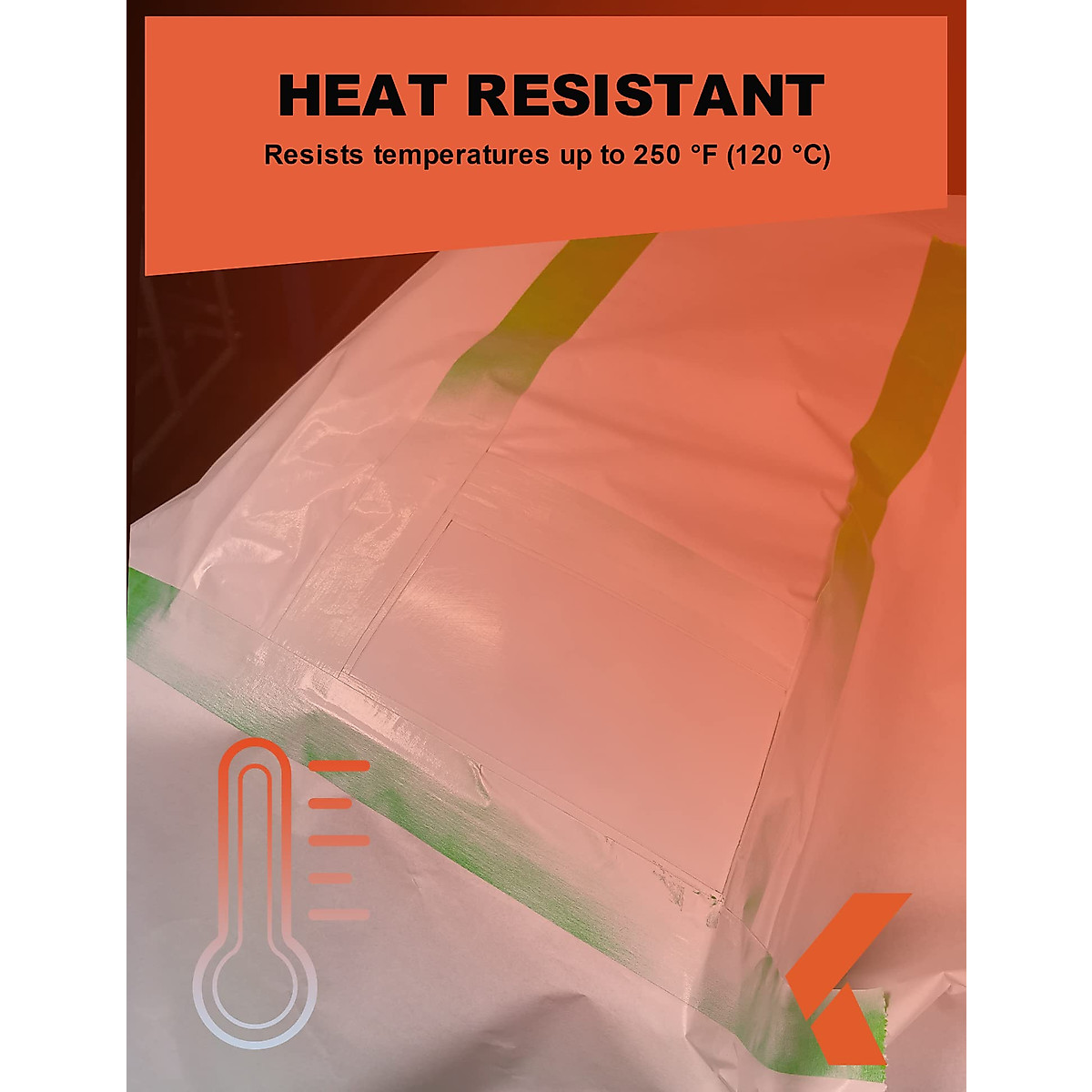 KREFINISH Painters Tape for Car Paint Green No Residue Automotive Masking Tape for Automotive Paint - Heat Resistant for Paint Booth, 0.7 Inches x 60 Yards, 6 Rolls