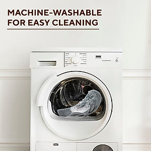 Warm-n-Comfy Soft Toilet Seat Cover - Plush & Thick Fabric Toilet Seat Warmer for Round & Elongated 14x18 Toilet Seats - Reusable, Machine-Washable, Easy-Install - Gift-Rady Packaging - Frost Gray