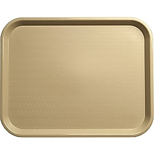Carlisle FoodService Products Cafe Plastic Fast Food Tray, 14" x 18", Beige
