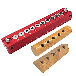 3-12mm Self Centering Dowelling Jig Kit Drill Jig for Straight Holes Joiner with 10 Holes Drill Guide Bushings