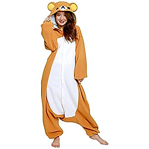 SAZAC San-X Licensed Rilakkuma Kigurumi - Onesie Jumpsuit Halloween Costume (Adults)