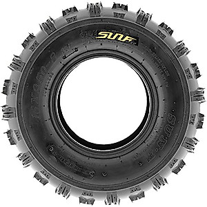 SunF Set of 4 Sport ATV Tubeless Tires 19x7-8 Front & 18x9.5-8 Rear, 4 Ply