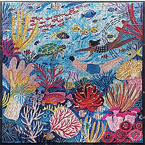 eeBoo: Piece and Love Coral Reef 1000 Piece Square Adult Jigsaw Puzzle, Puzzle for Adults and Families, Glossy, Sturdy Pieces and Minimal Puzzle Dust