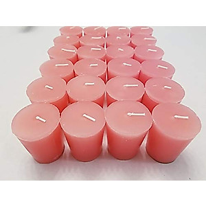Old Candle Barn 24-Piece Votive Candles - Oriental Rose Scented 15 Hour - Perfect Pink Votives - Hand Poured Made in USA