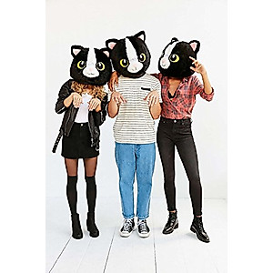 Clever Idiots Inc Animal Head Mask - Plush Costume for Halloween Parties & Cosplay (Cat)