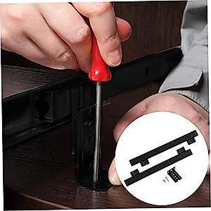 Ciieeo 2 Pairs Keyboard Rails Keyboard Stand for Desk Keyboard Bearing Rail Construction Bearing Slide Under Desk Tray Metal Keyboard Practical Keyboard Stand Set Furniture Steel Office