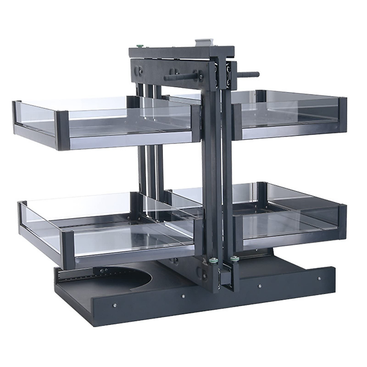 ZHIRCEKE Soft-Close Blind Corner Cabinet Pull Out Basket - 4 Shelf Slide Out Cabinet Organizer for Kitchen Blind Base Corner Cabinets,Open Right