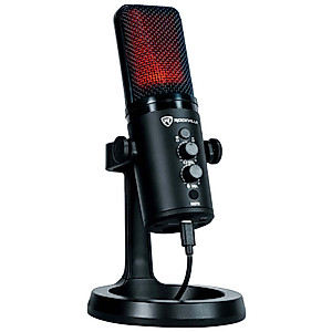 Rockville Rock-Stream PRO Gaming Streaming Recording Dual Pattern USB Microphone