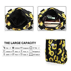 KAMO Floral Tote Bag - Waterproof Lightweight Handbags Travel Shoulder Bag for Hiking Yoga Gym Swimming Travel Beach