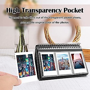 Instax Mini Photo Album for Fujifilm Instax Mini 11 12 9 40 Evo Liplay 8 7+ Instant Camera, 96 Pockets Desk Calendar Polaroid Photo Albums for Polaroid Kodak Zink 2x3" Film & Kpop Photo Card (Black)