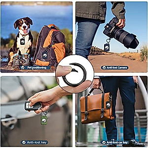 Olytop Waterproof AirTag Holder for Apple Airtag Keychain Case,Water Resistance Shockproof Anti-Scratch TPU & Clear PC Double ProtectionS Case for Apple Air Tag Tracker Key Ring, Black+Green