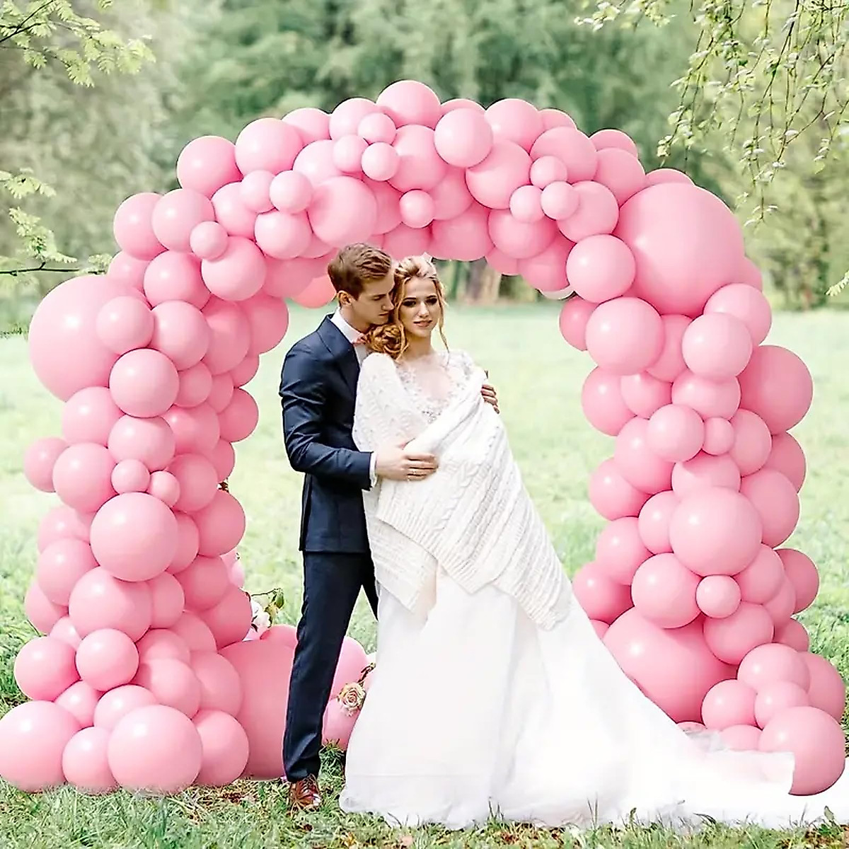 140pcs Pink Balloon Arch Kit, Pastel Balloons of Different Sizes Pack of 18 12 10 5 Inch for Birthday Party or Gender Reveal Party Balloon Arch as Graduation Wedding Baby Shower Party Decorations