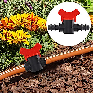 Moicstiy 6Pcs 1/2 Inch Drip Irrigation Switch Valve 16mm Ball Valve Shut-Off Switch Tubing Coupling Valve with Hose Barb for Agricultura Garden