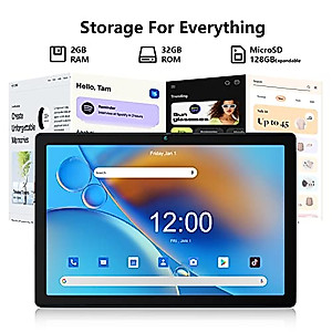 Cheerjoy Android 13 Tablet 10 inch,6GB RAM 64GB ROM, Android Tablet with Dual Camera,1280 * 800 IPS HD Display,5000mAh Battery,Bluetooth,Touch Screen WiFi Tablets (Silver)
