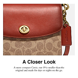 COACH Coated Canvas Signature Cassie Crossbody 19, Tan Rust, One Size