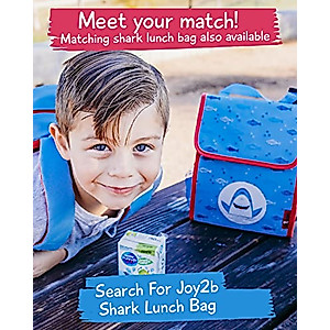 JOY2B Toddler Backpack for Boys and Girls - Shark Backpack for Girls and Boys - Kids Backpack for School Camp Travel - Preschool Backpack with Water Bottle Holder - Smart Shark