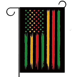 African American Garden Flag 12x18 Double Sided Juneteenth Flag Decoration Kwanzaa Black History Month Juneteenth Garden Houe Yard Outdoor Flag