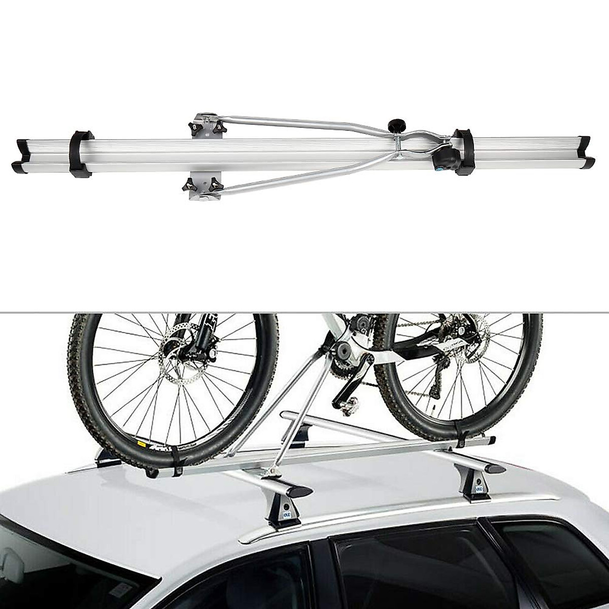 ECCPP Bike Roof Carrier Mounted on Car SUV Trunk Crossbar Universal Bike Rack For 1 Bike with Locking System-1 PC