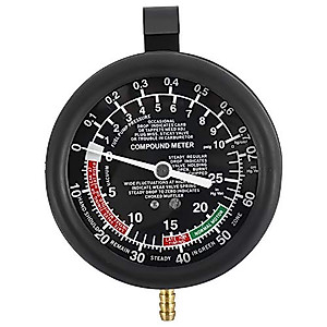 KUNTEC Car Fuel Pump and Vacuum Pressure Gauge Leak Kit Carburetor Pressure Diagnostics