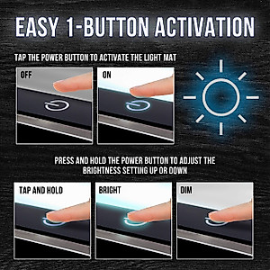 U.S. Art Supply Lightmaster 24.3" Diagonal Professional (A3) 12"x17" LED Lightbox Board 12-Volt Super-Bright Ultra-Thin 3/8" Profile Light Box Pad Dimmable - Measuring Overlay Grid & Circle Template
