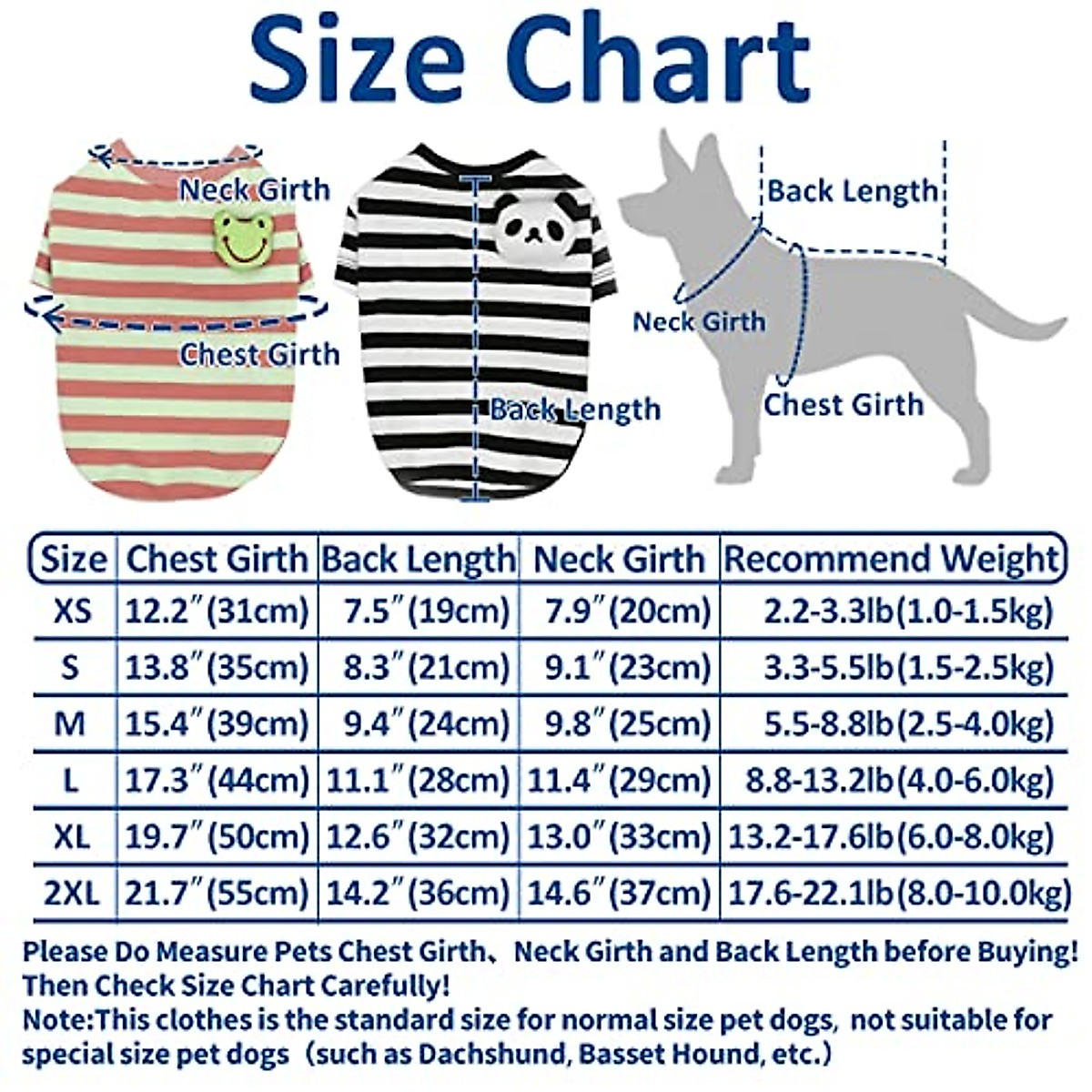 MESHEEN 2 Pack Dog Shirt for Small Dogs Made of Soft Skin Friendly Pure Cotton Breathable Stretch Fabric Keep Your Pet Cozy, Puppy Clothes Use Classic Striped Style Design