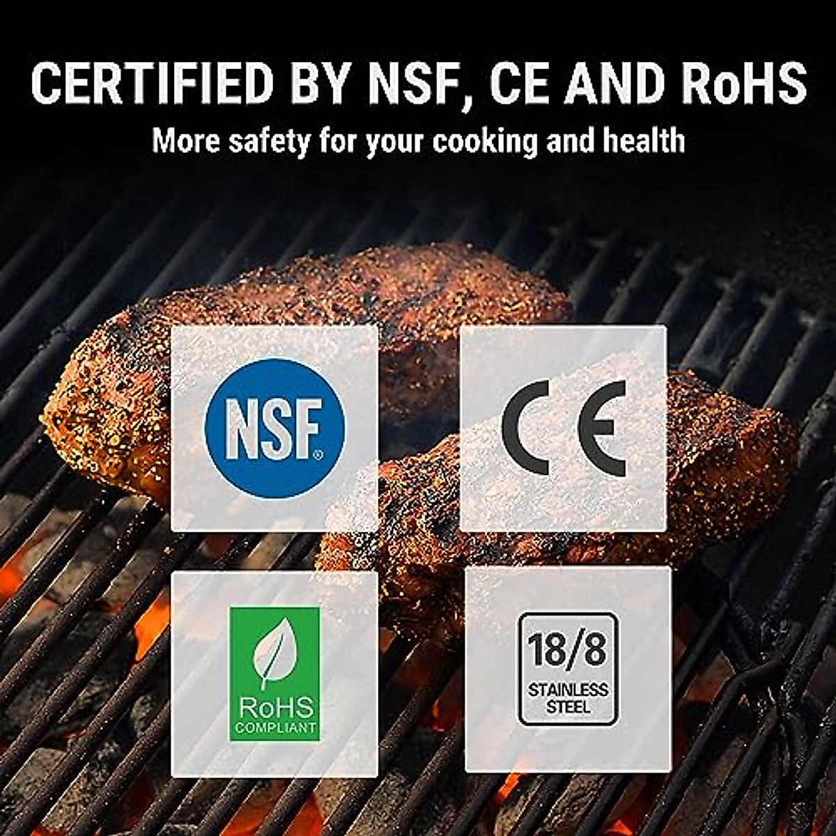 ThermoPro TP03B Digital Instant Read Meat Thermometer Kitchen Cooking Food Candy Thermometer with Backlight and Magnet for Oil Deep Fry BBQ Grill Smoker Oven Thermometer