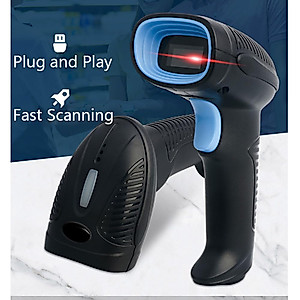 Xyllayeo Wireless Bluetooth Barcode Scanner: 3-in-1 Hand Scanners - Rechargeable 1D and 2D Scanning Gun Portable for Inventory Management - Handheld Cordless USB 1D QR Code Reader for POS System