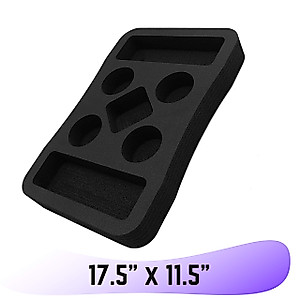 Polar Whale Floating Drink Holder Refreshment Table Tray for Pool Beach Party Float Lounge Durable Black Foam 7 Compartment UV Resistant