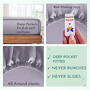 CALIFORNIA DESIGN DEN 5-Star Hotel 600 Thread Count 100% Cotton Sheets Set - Soft & Smooth Queen Sheet Set with Deep Pockets, Quality Beats Egyptian Cotton Claims (Lavender)