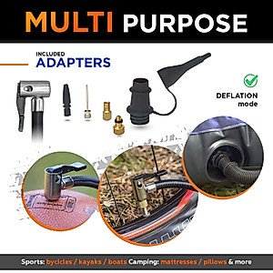 RoofPax Tire Inflator Portable Air Compressor for Car Tires 3 Power Sources AC/DC & Battery Heavy Duty Inflator/Deflator Digital Car Air Pump with Pressure Gauge 12V 110 AC 160 PSI For Car RV & Truck