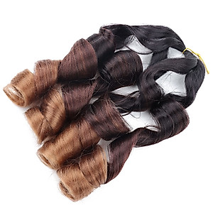 LMZIM French Curl braiding hair 22 inch Bouncy Braiding Hair 9 Pack French Curles Synthetic Hair Extensions French Curly Braiding Hair Wavy ends Pre Streched Curly Braiding Hair