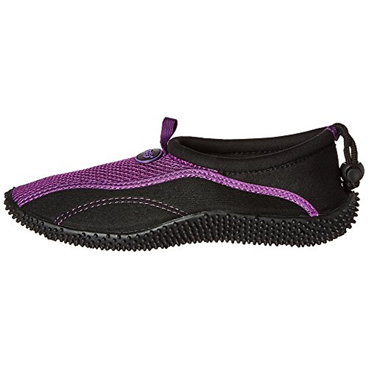 TECS Women's Aquasock Water Shoe (Purple/Black, 7)
