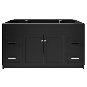 ARIEL Hamlet 60 in. Single Sink Base Cabinet in Black