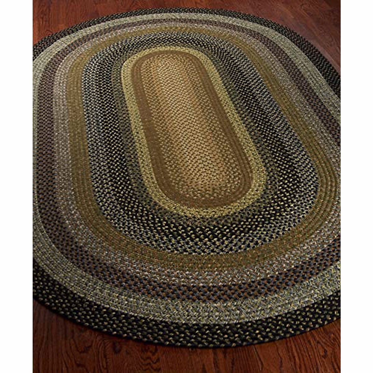 SAFAVIEH Braided Collection 5' x 8' Oval Multi BRD308A Handmade Country Cottage Reversible Area Rug