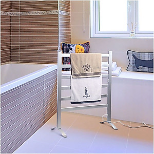 2-in-1 Multifunction Heated Towel Warmer, Fabrics Dryer for Household, Bathroom, Brushed Aluminum Structure with Chrome Plate, Stand Alone or Wall Mounted, Keep Your Clothes Clean and Dry,UL Certified