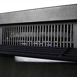 Geniqua 23" Freestanding Wall Mounted Electric Fireplace Insert Heater 1400W Log LED Flame Remote Adjustable Heat Recessed Stove Indoor Warm