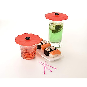 Charles Viancin Poppy Drink Cover Set/2