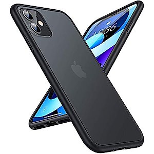 TORRAS 𝗨𝗽𝗴𝗿𝗮𝗱𝗲𝗱 iPhone 11 Phone Case, Shockproof iPhone 11 Case, Military Grade Drop Protection, Protective Hard Back Slim Translucent Case for iPhone 11 6.1'', Frosted Black-Guardian Series