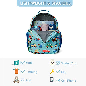 Telena Kids Backpack for Boys Girls, Cute Water Resistant Toddler Preschool Backpack with Adjustable Padded Straps, Blue Unicorn