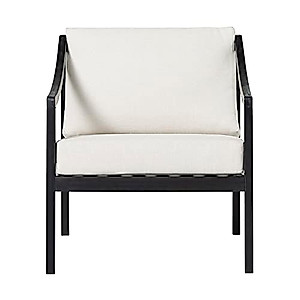 Walker Edison Dekian Outdoor Chairs, Black Wash