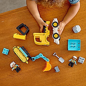 LEGO DUPLO Town Truck & Tracked Excavator Construction Vehicle 10931 Toy for Toddlers 2-4 Years Old Girls & Boys, Fine Motor Skills Development and Learning Toy