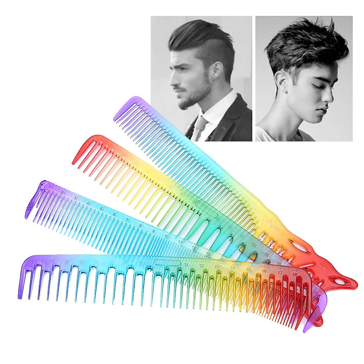 Hair Comb Colorful Gradient Hairdressing Comb Portable Hair Cutting Comb Styling Tool Hair Cutting Combs Hair Cutting Comb for Hairstylist Salon and Home Use Hair CombsStyling Tools Appliances